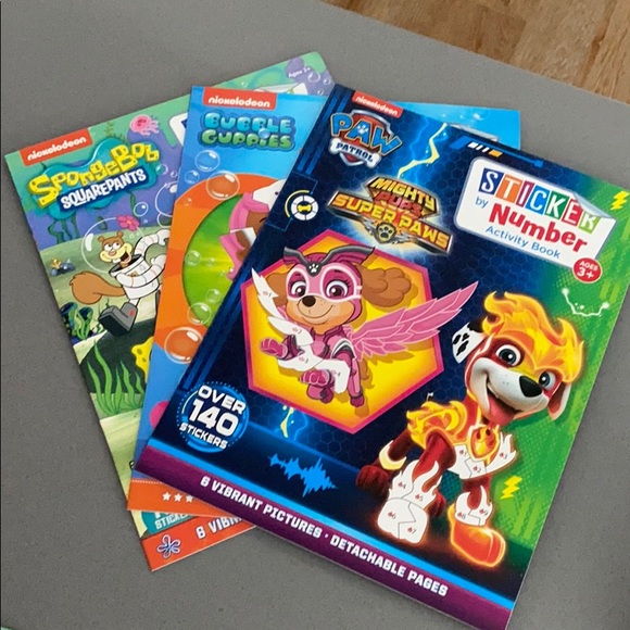 Nickelodeon | Toys | Nickelodeon Sticker By Number Books 3 Total | Poshmark